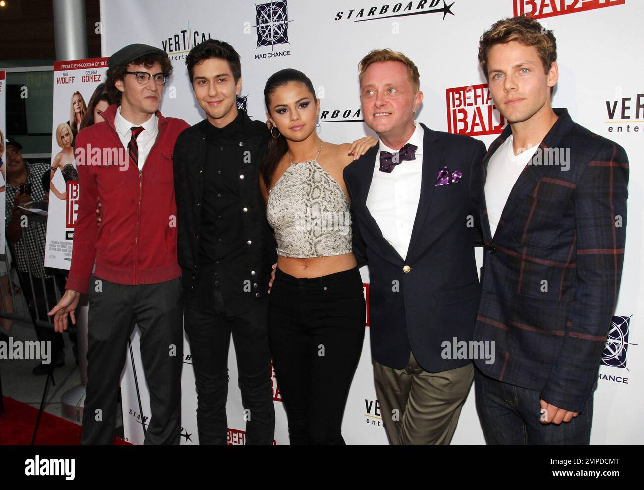 Nate Hartley, Nat Wolff, Selena Gomez, Tim Garrick, Lachlan Buchananat the Behaving Badly ...