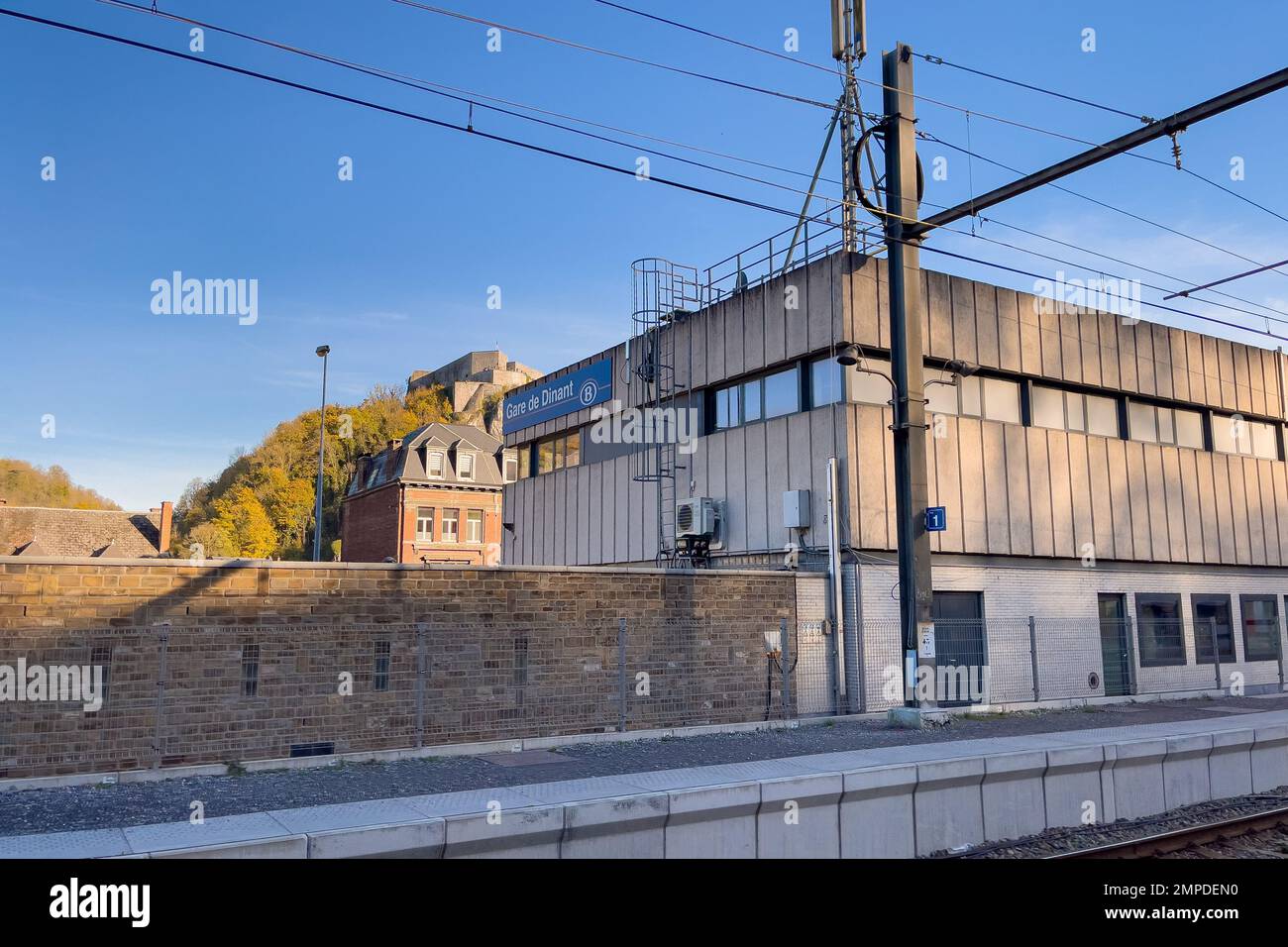 The railway station of Dinant in Belgium Stock Photo - Alamy