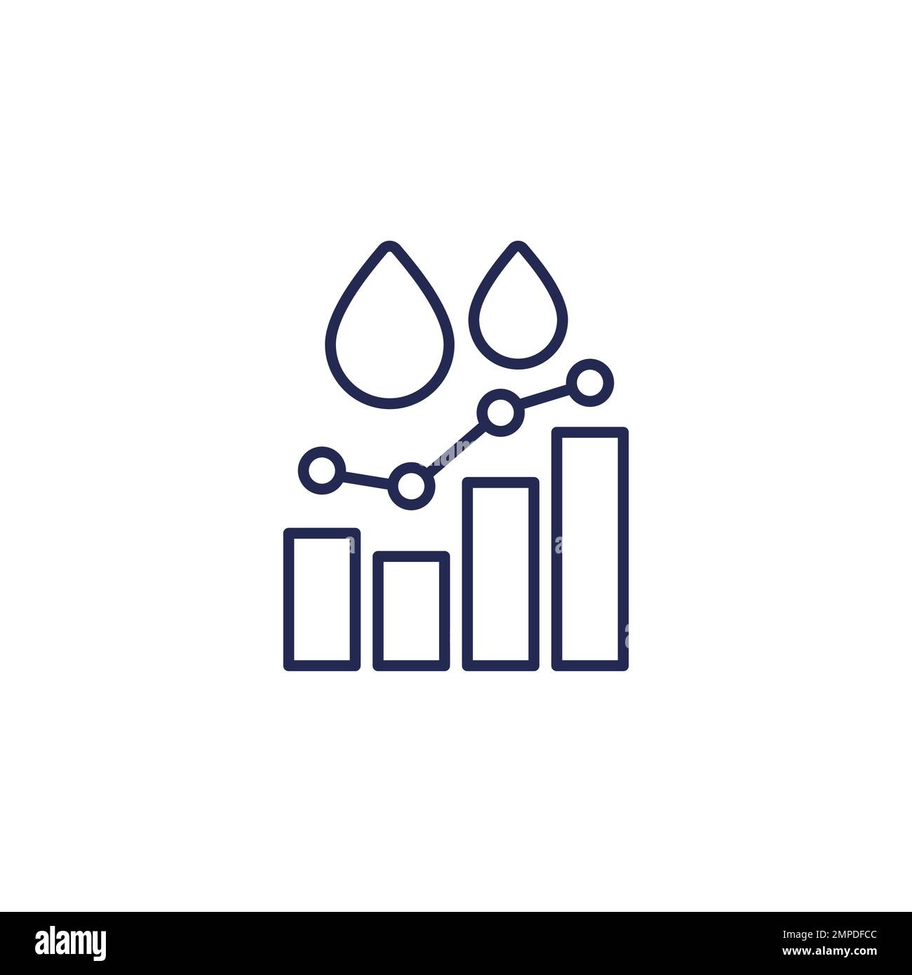 oil prices growth, growing chart line icon Stock Vector Image & Art - Alamy