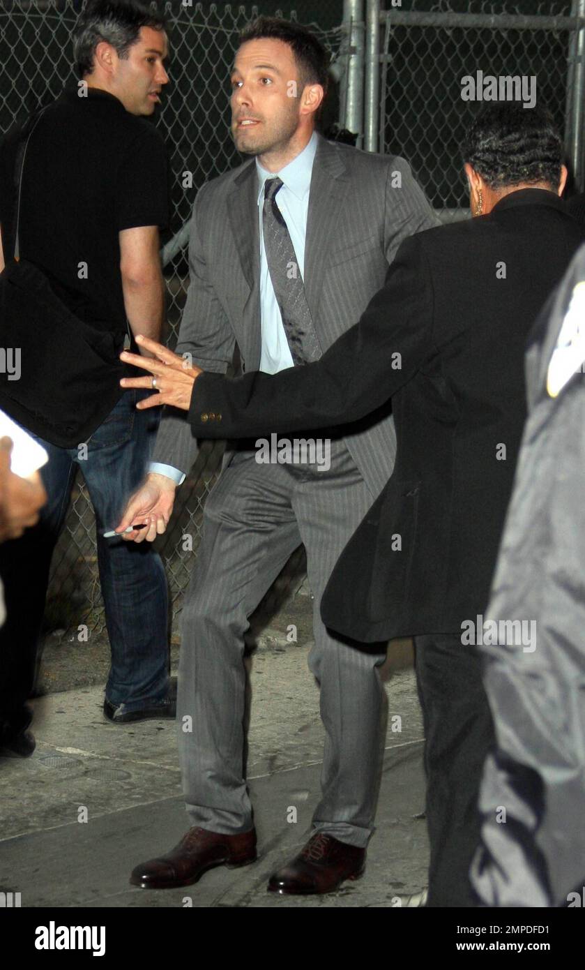 Ben Affleck signs autographs for fans as he leaves the "Jimmy Kimmel ...