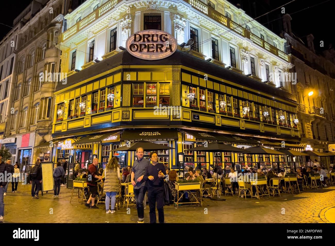 The Drug Opera Restaurant in Brussels Stock Photo - Alamy