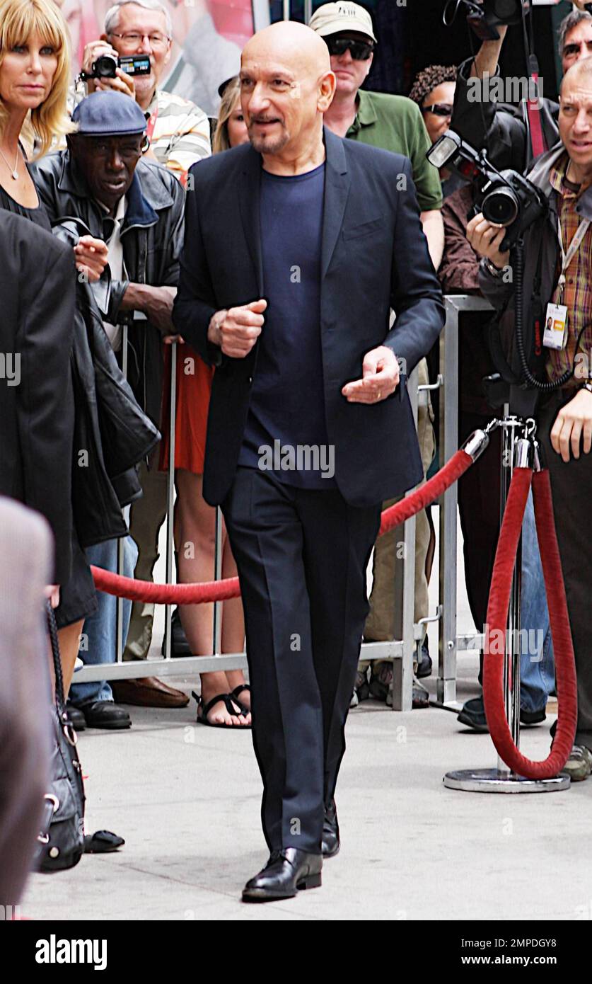 Oscar award winning actor Sir Ben Kingsley looks overjoyed as he ...