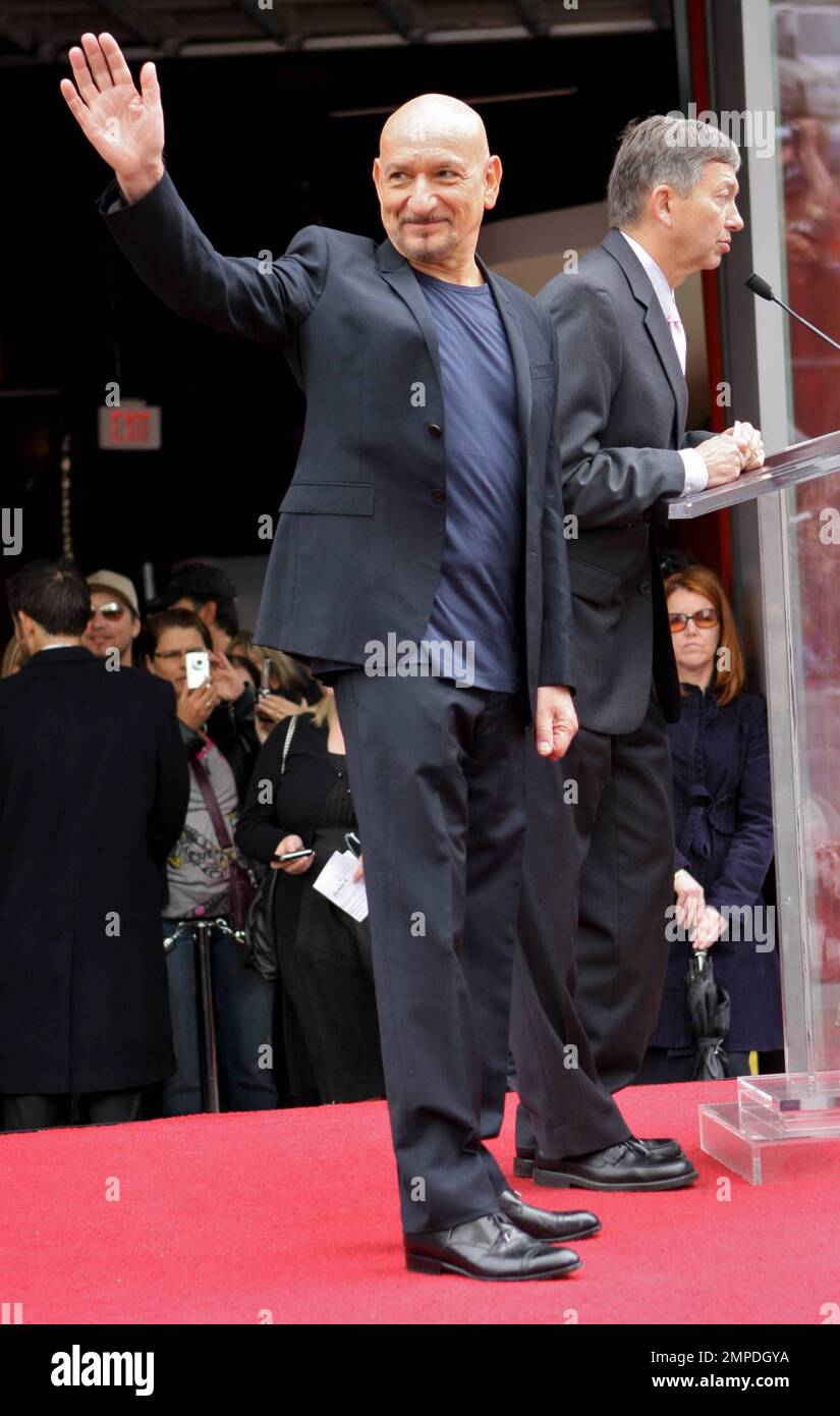 Oscar award winning actor Sir Ben Kingsley looks overjoyed as he ...