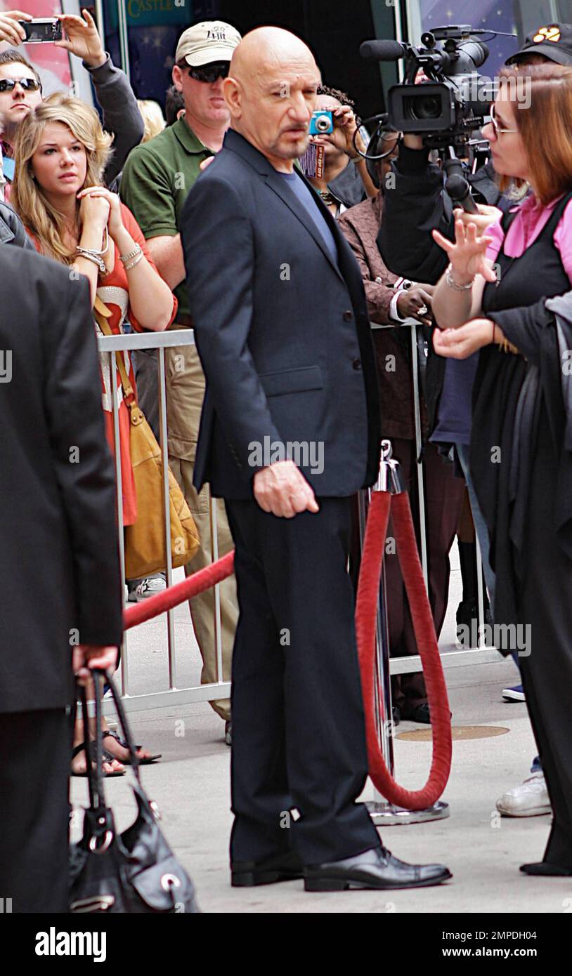 Oscar award winning actor Sir Ben Kingsley looks overjoyed as he ...