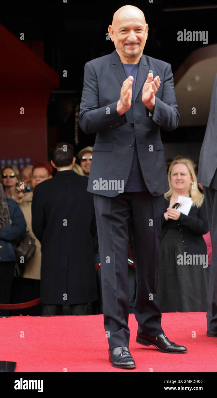 Oscar award winning actor Sir Ben Kingsley looks overjoyed as he ...