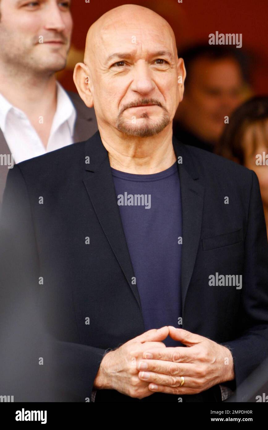 Oscar award winning actor Sir Ben Kingsley looks overjoyed as he ...
