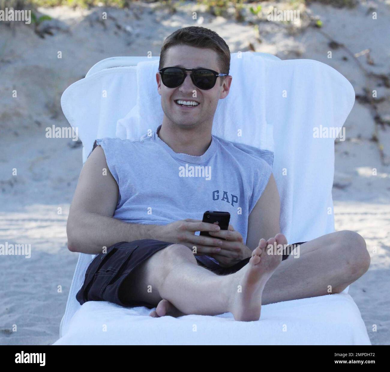 - Ben McKenzie goes to the beach to watch the sunset along with his ...