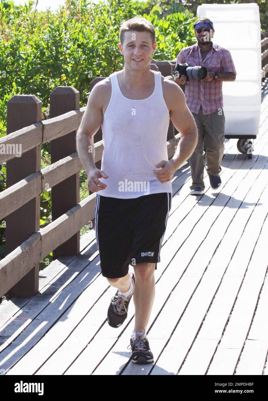 - Ben McKenzie goes for a jog on the boardwalk. The actor, who is about ...