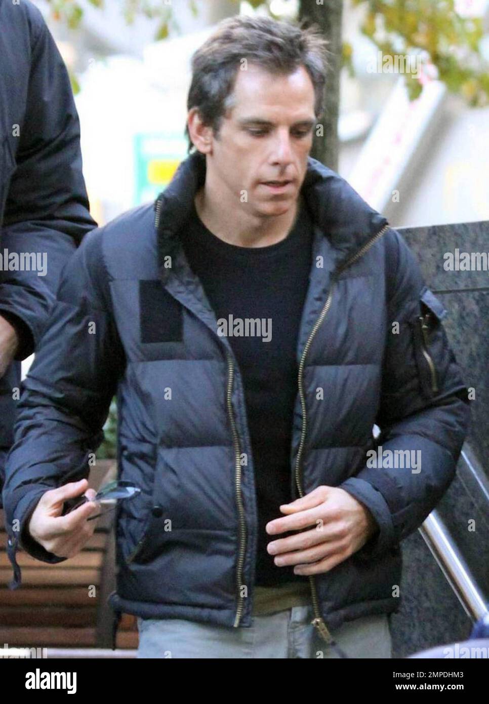 Actor Ben Stiller on the set of "Tower Heist" directed by Brett Ratner ...
