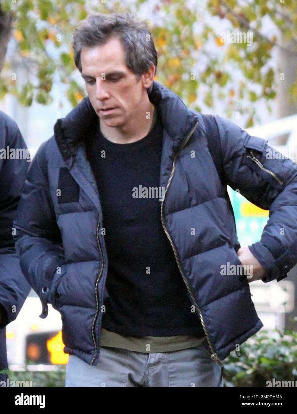 Actor Ben Stiller on the set of "Tower Heist" directed by Brett Ratner ...