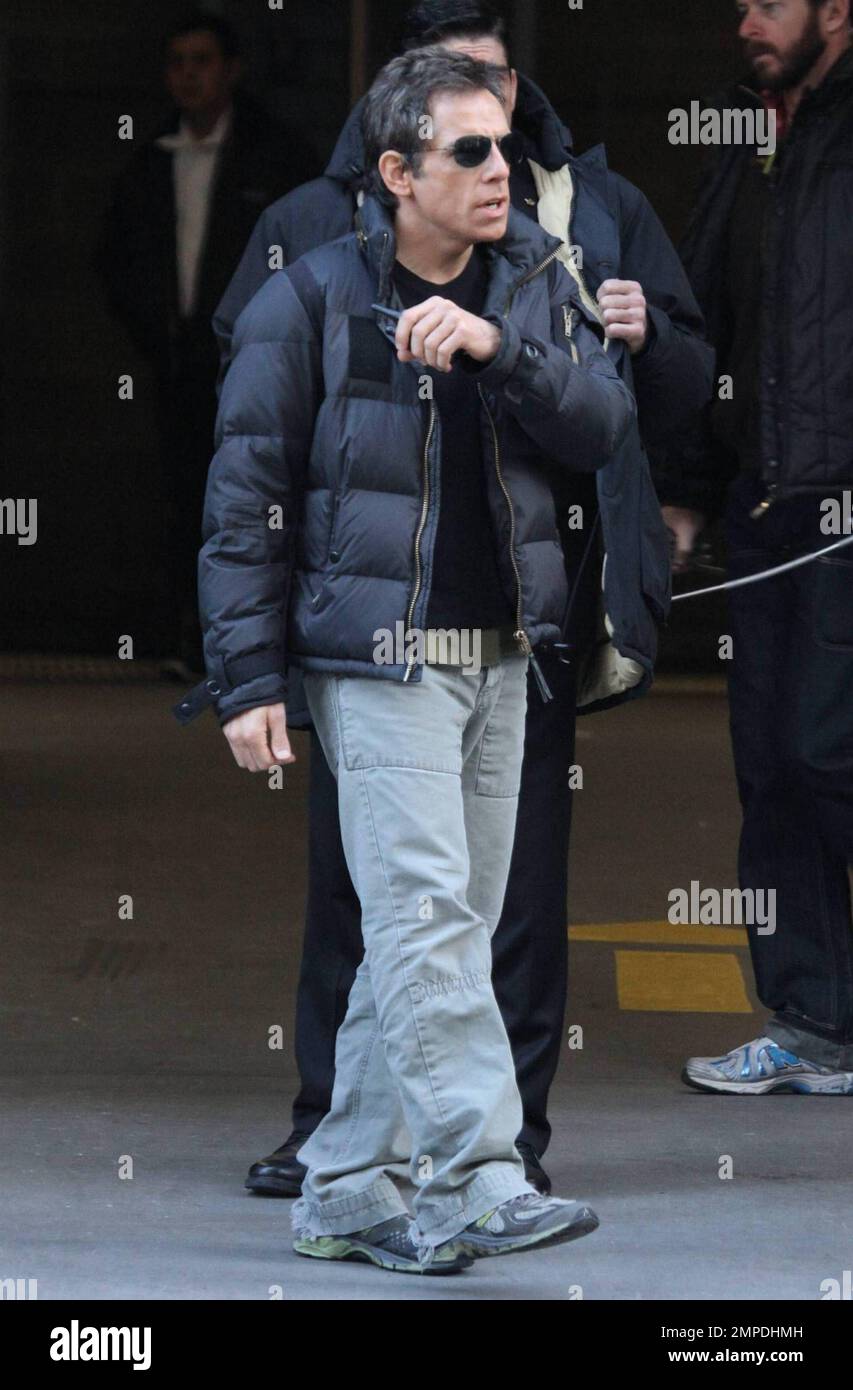 Actor Ben Stiller on the set of "Tower Heist" directed by Brett Ratner ...