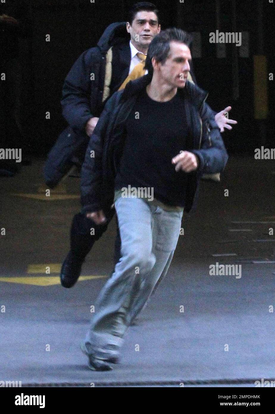 Actor Ben Stiller on the set of "Tower Heist" directed by Brett Ratner ...