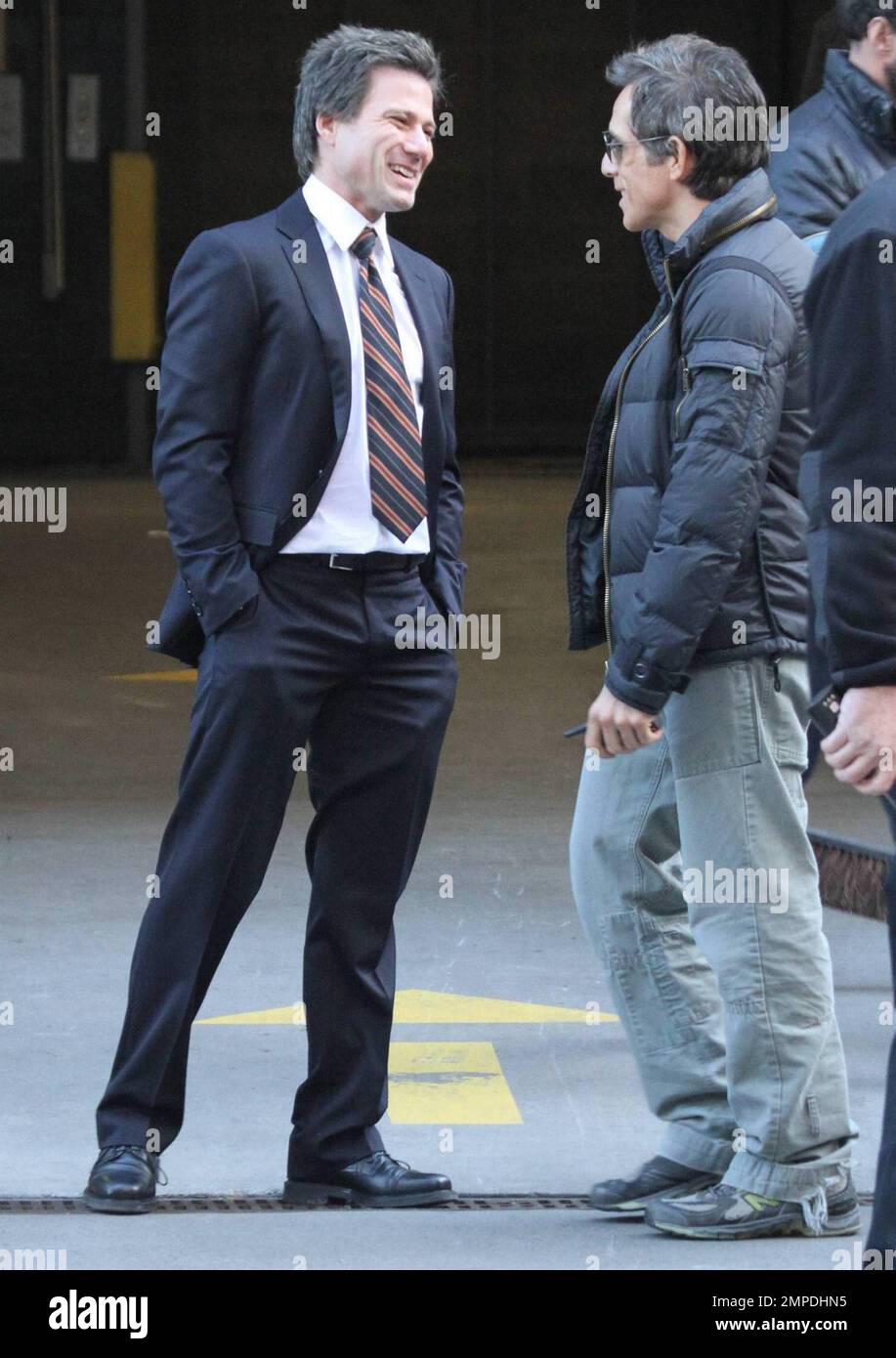 Actor Ben Stiller on the set of "Tower Heist" directed by Brett Ratner ...