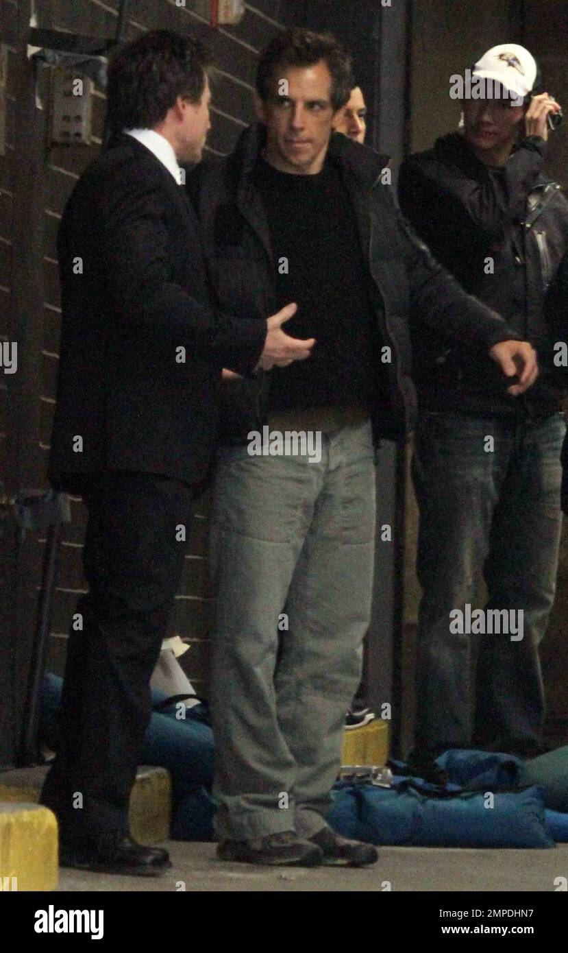 Actor Ben Stiller on the set of "Tower Heist" directed by Brett Ratner ...