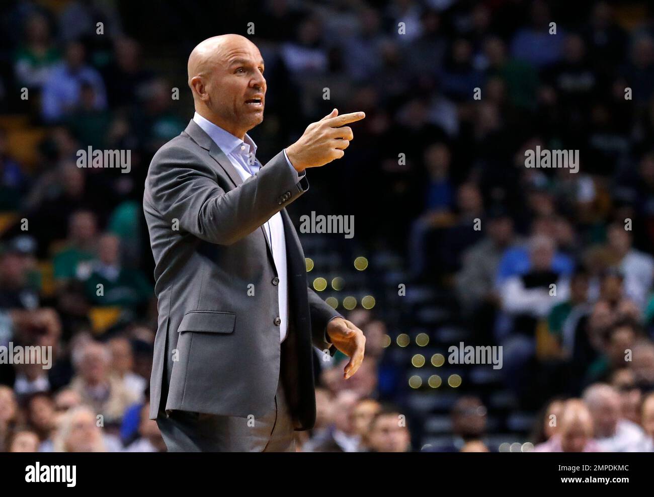 Milwaukee Bucks head coach Jason Kidd during the first quarter of an ...
