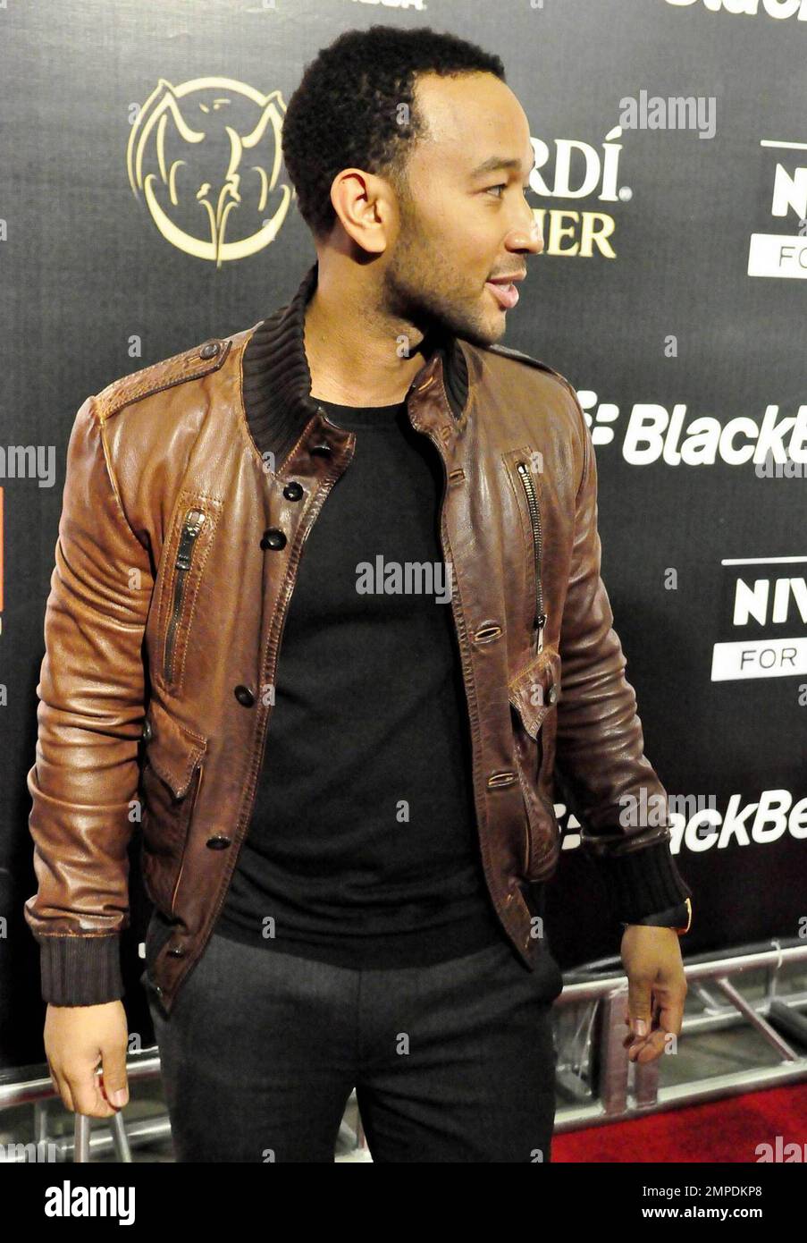 John Legend arrives at The Black Eyed Peas pre Super Bowl party ...