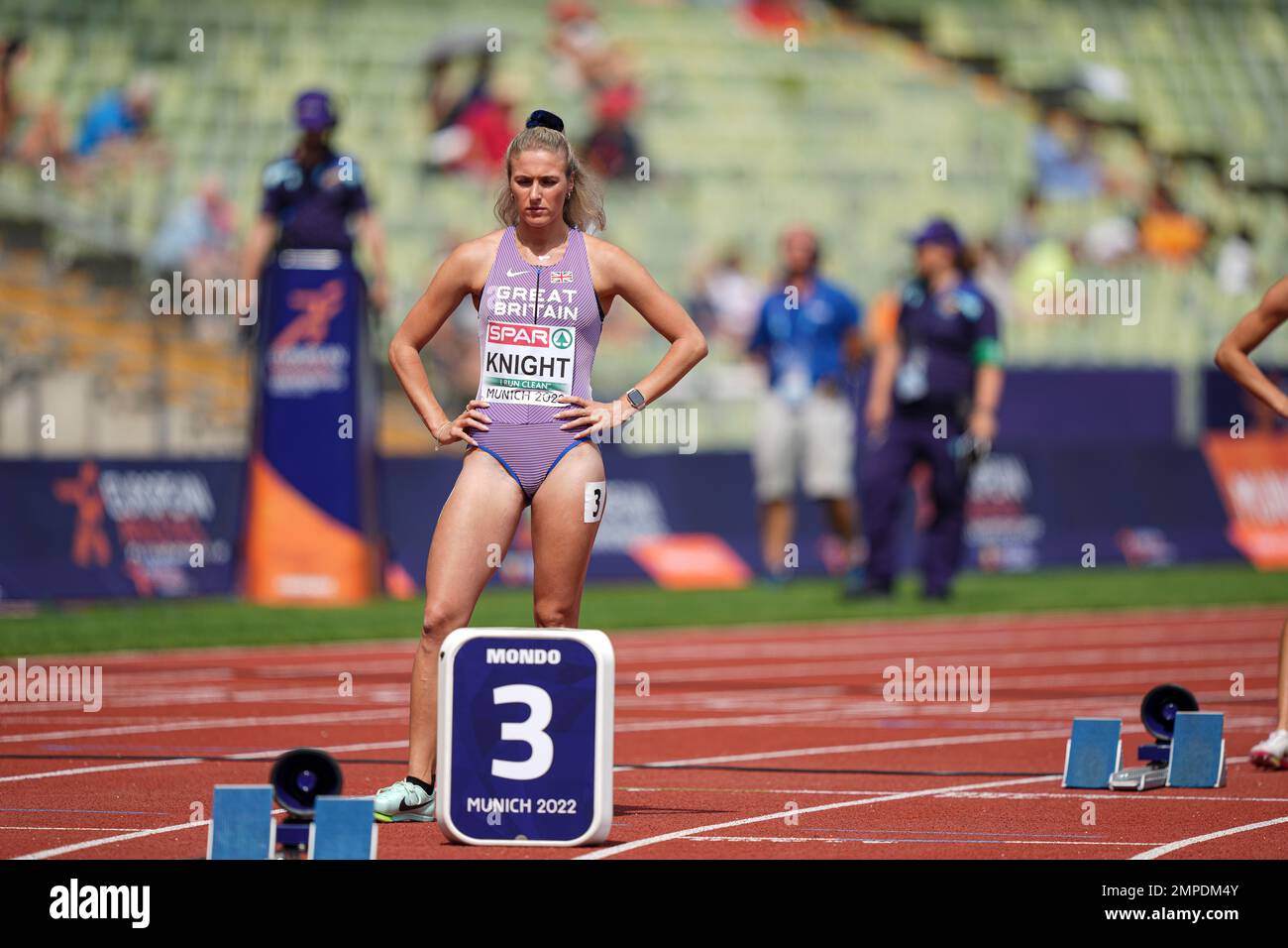 Jessie KNIGHT participating in the 400 meters hurdles of the European ...