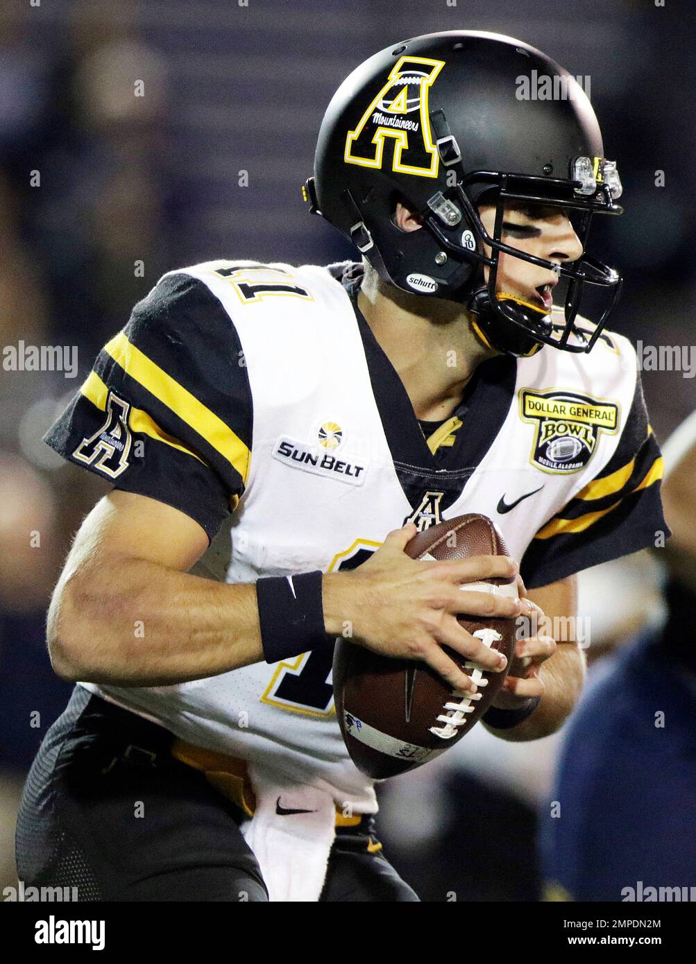 Appalachian State quarterback Taylor Lamb runs the ball against Toledo ...