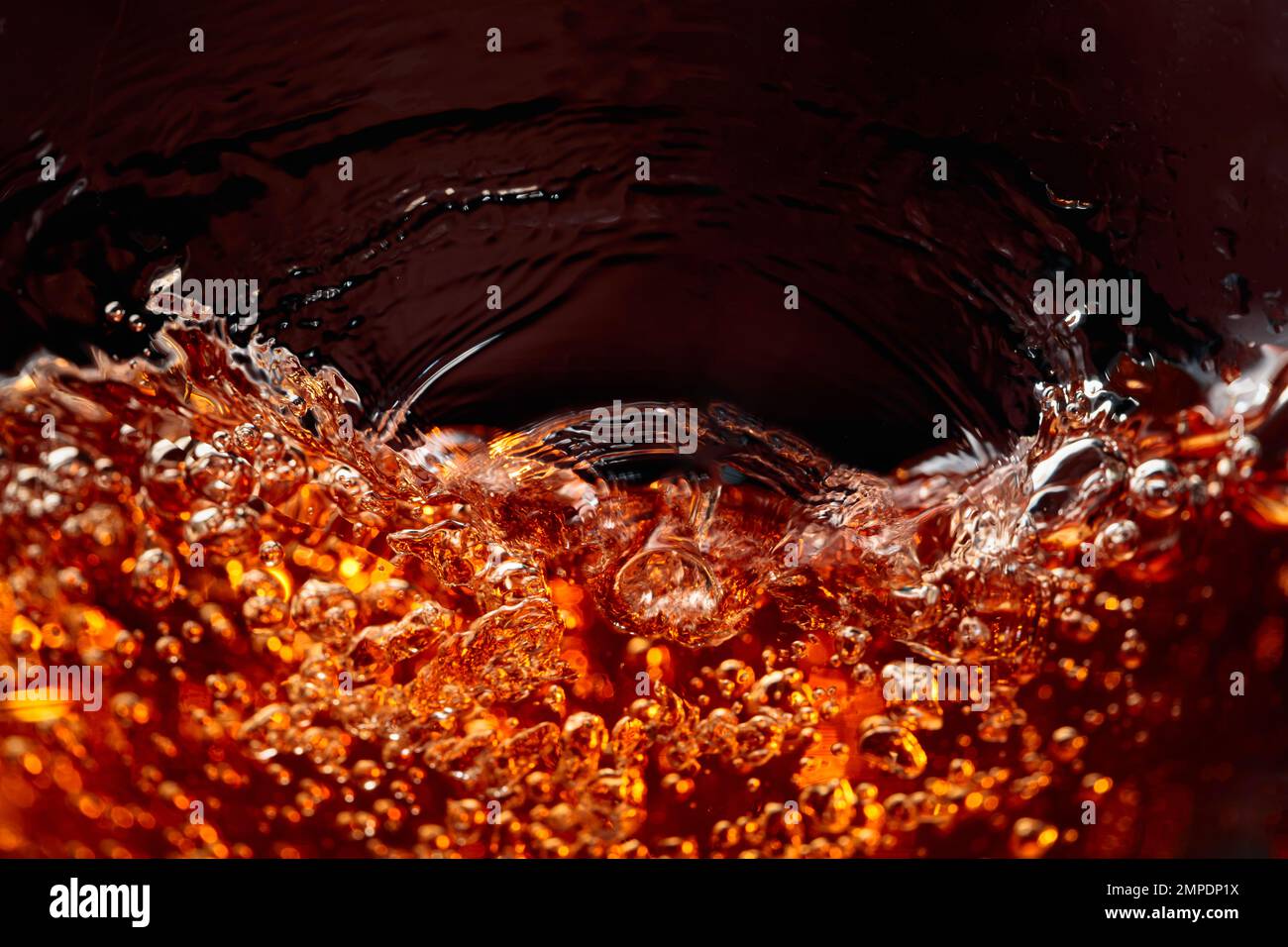 Texture of cooling summer's drink with bubbles. Macro shot Stock Photo ...