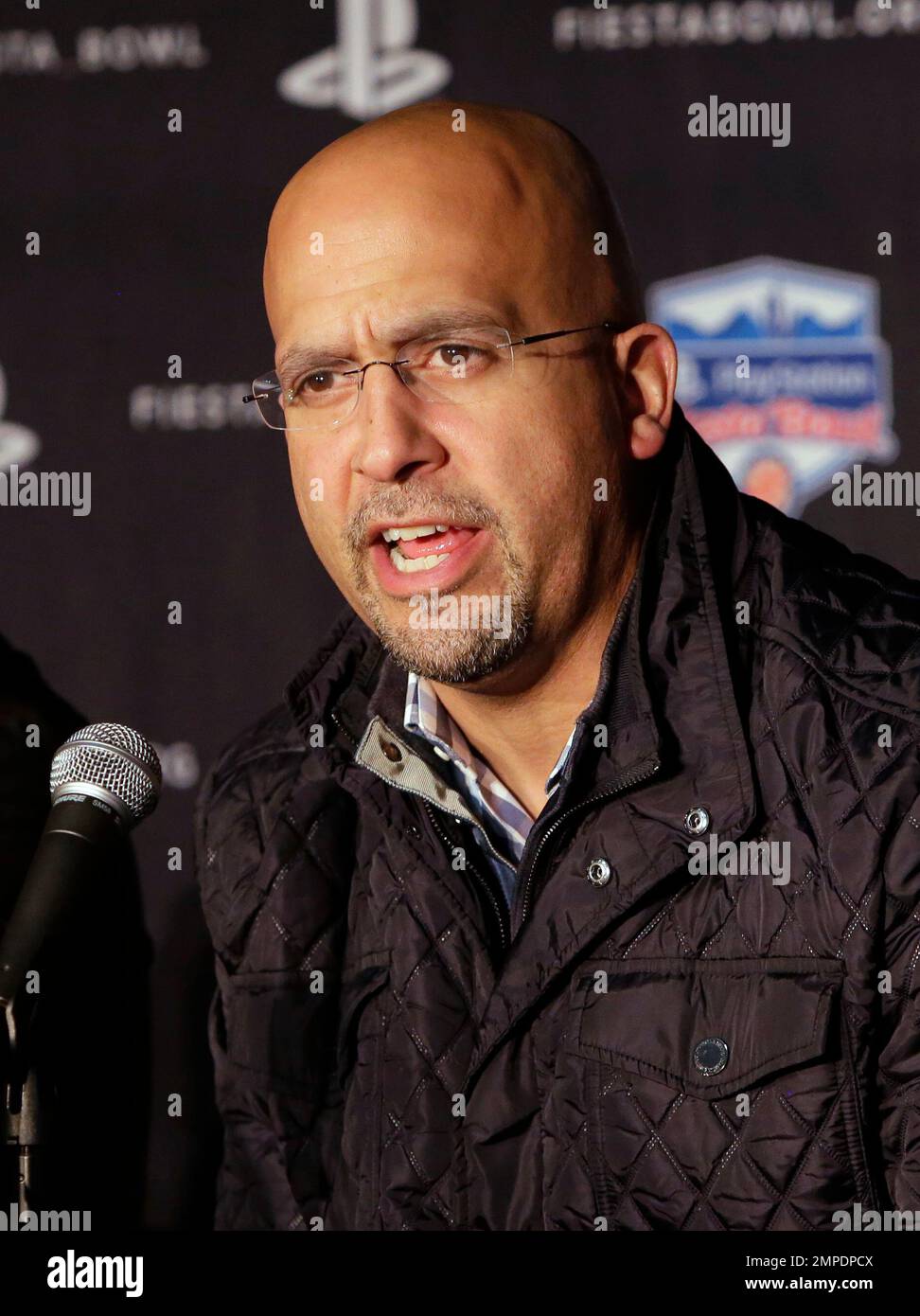 Penn State coach James Franklin speaks to reporters Saturday, Dec. 23 ...