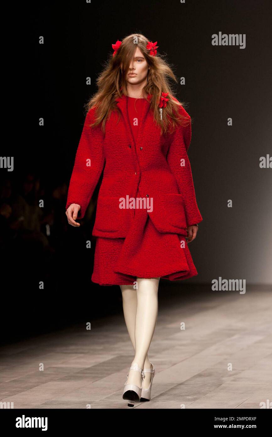 Models walk the runway for the Betty Jackson fashion show during London ...