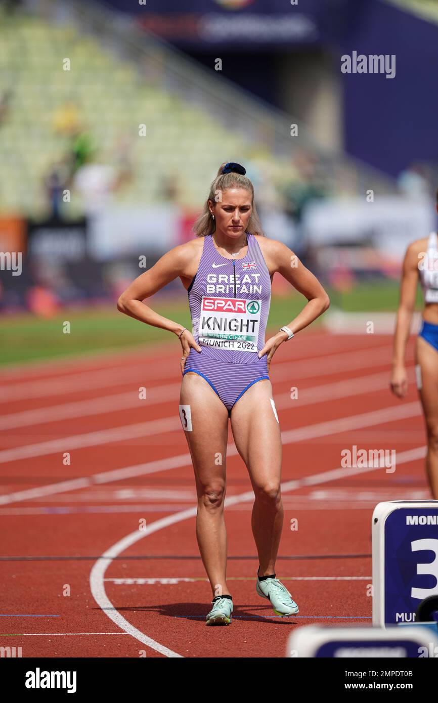 Jessie KNIGHT participating in the 400 meters hurdles of the European ...