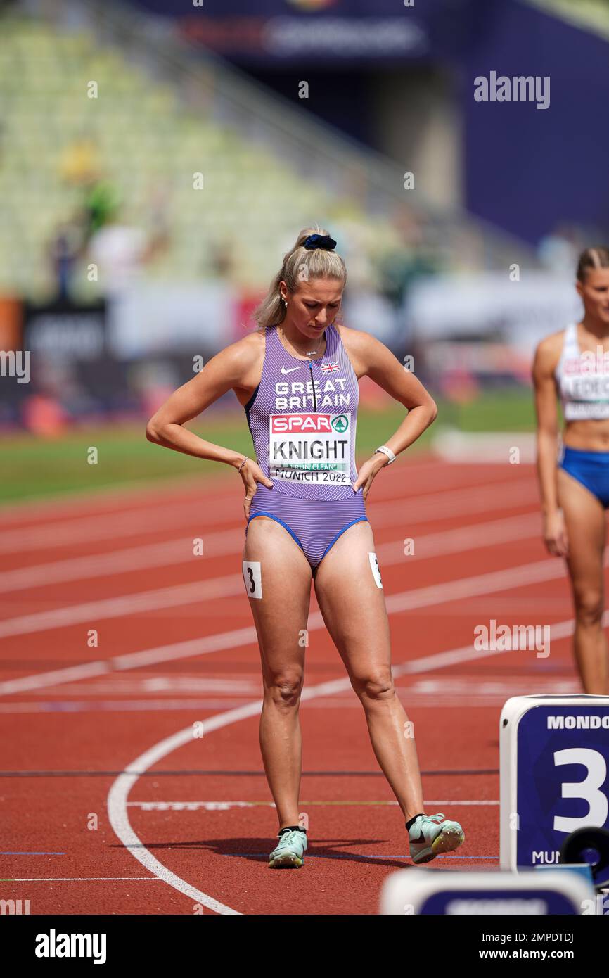 Jessie KNIGHT participating in the 400 meters hurdles of the European ...