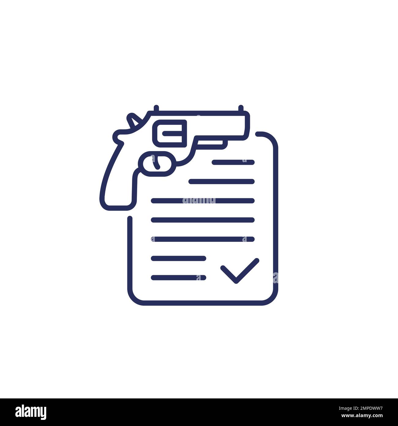 Revolver gun with concealed permit Stock Vector Images - Alamy