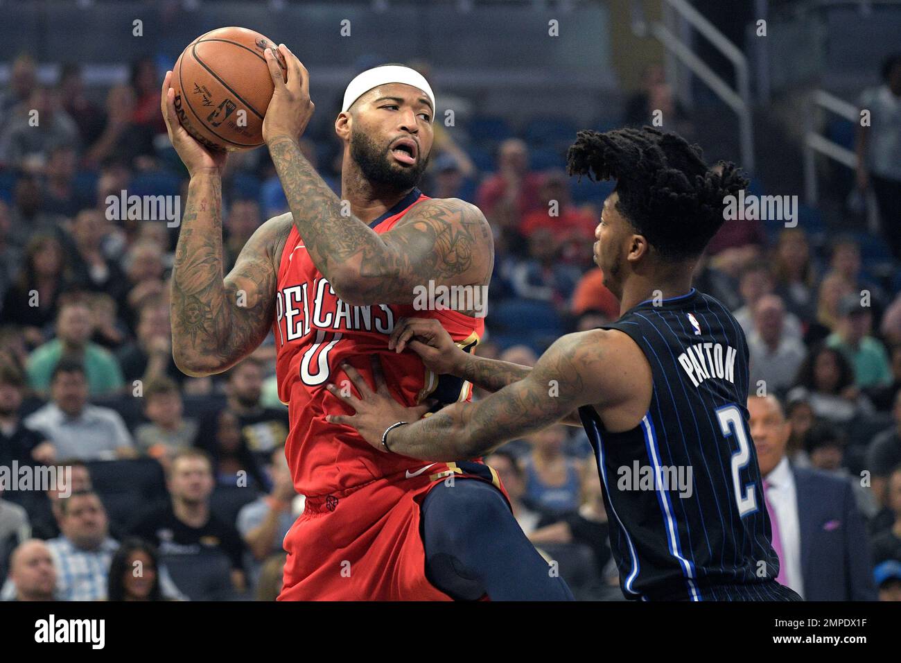 New Orleans Pelicans center DeMarcus Cousins (0) grabs a rebound in ...