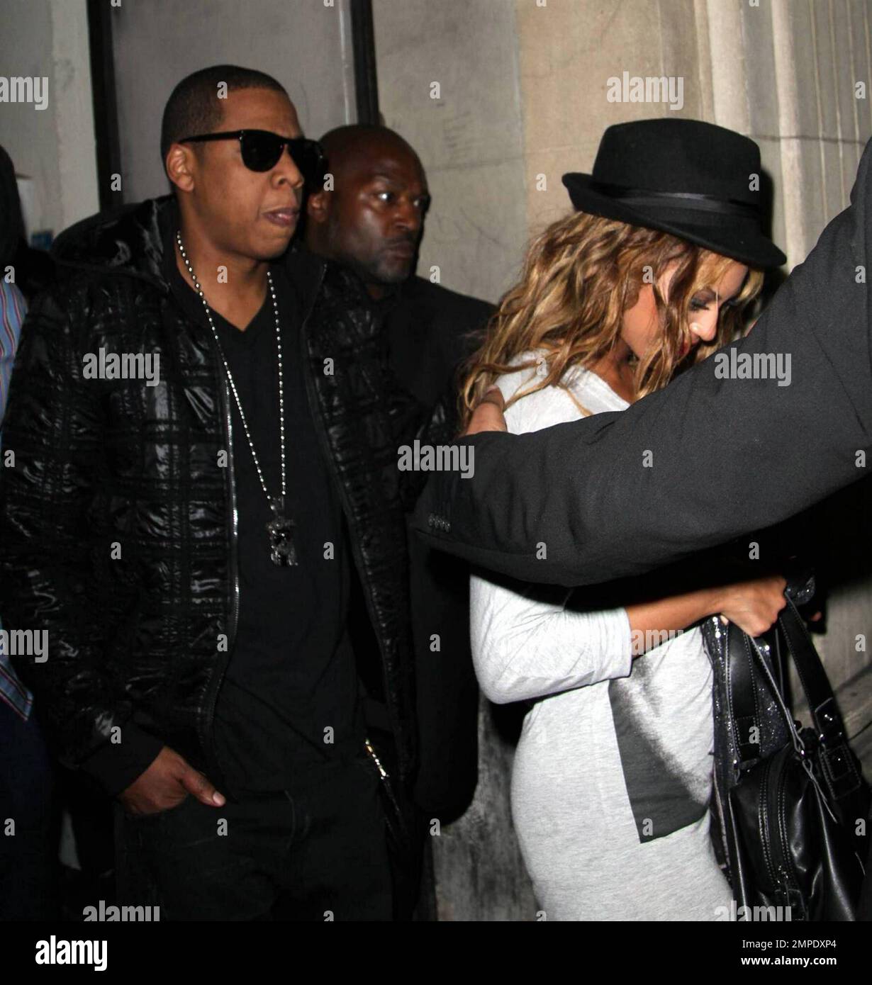 Beyonce, Jay Z and Rihanna all leave Mahiki in London's Mayfair amid bodyguards. The trio ...