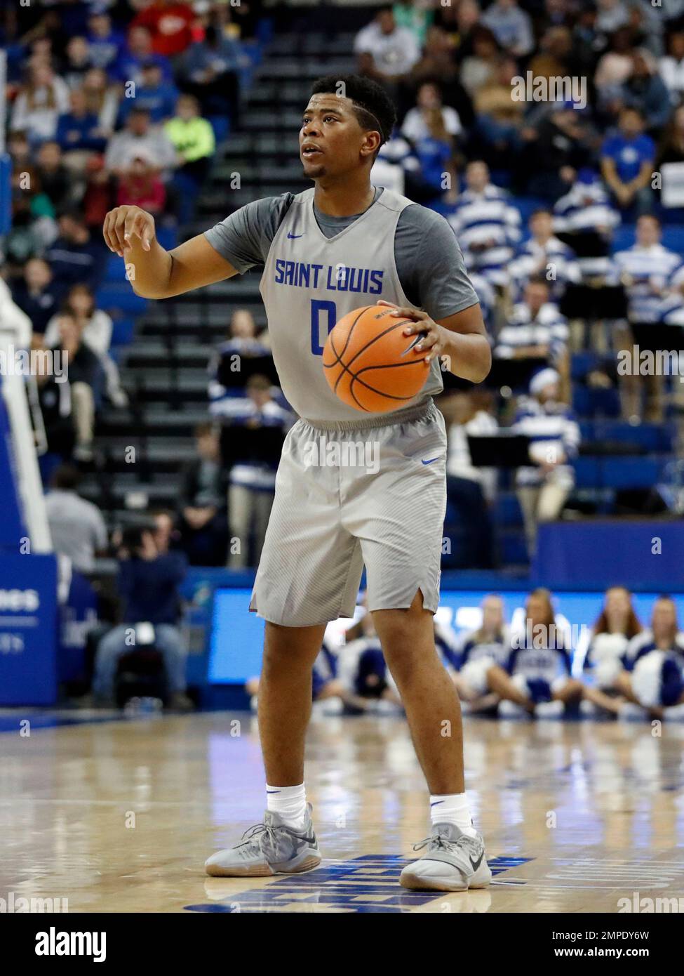 Saint Louis' Jordan Goodwin brings the ball down the court during the ...