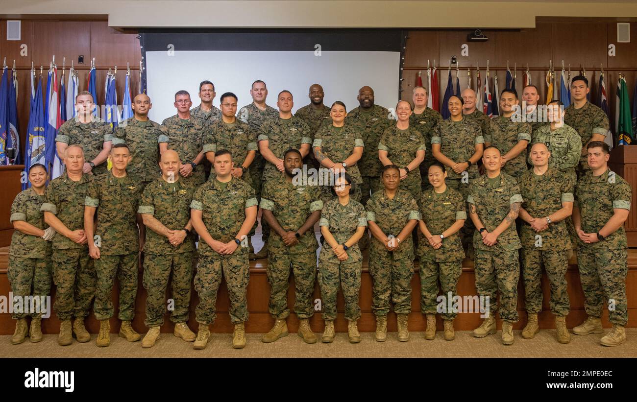 U.S. Navy Sailors with Marine Forces Reserve pose for a picture during ...