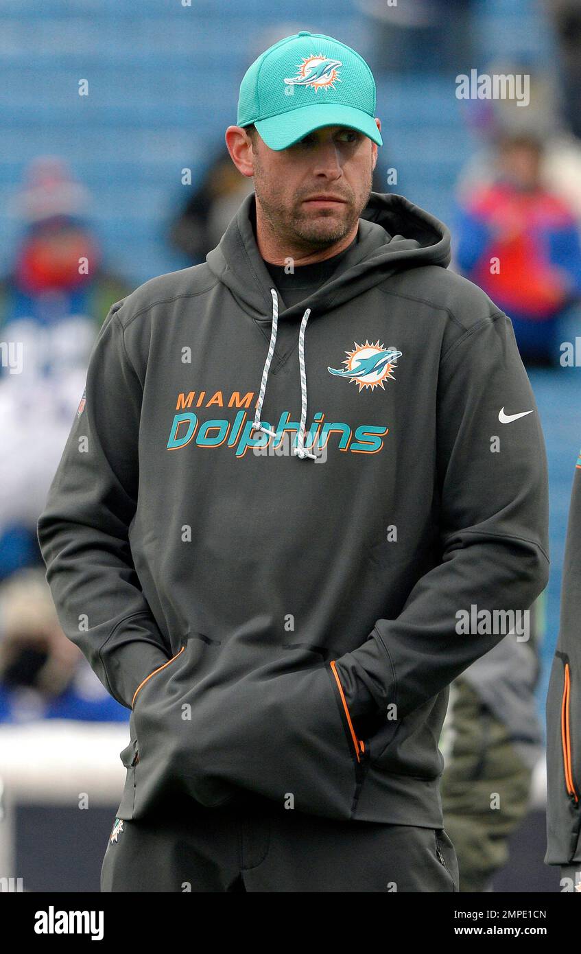Miami Dolphins head coach Adam Gase on the field before an NFL football ...