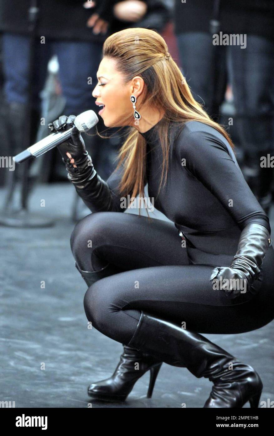 Beyonce performs live on NBC's "Today Show" outside their studios at ...