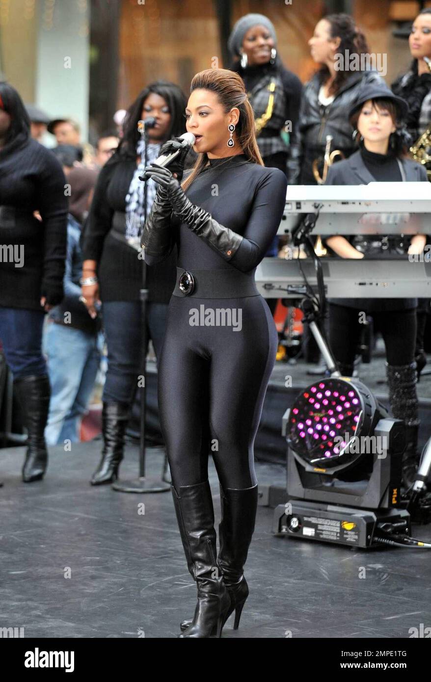 Beyonce performs live on NBC's "Today Show" outside their studios at ...