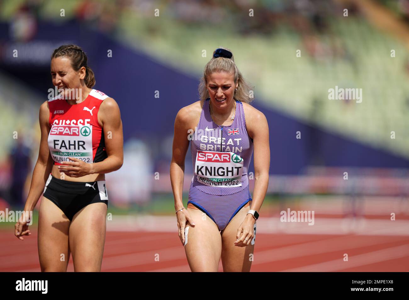 Jessie KNIGHT participating in the 400 meters hurdles of the European ...