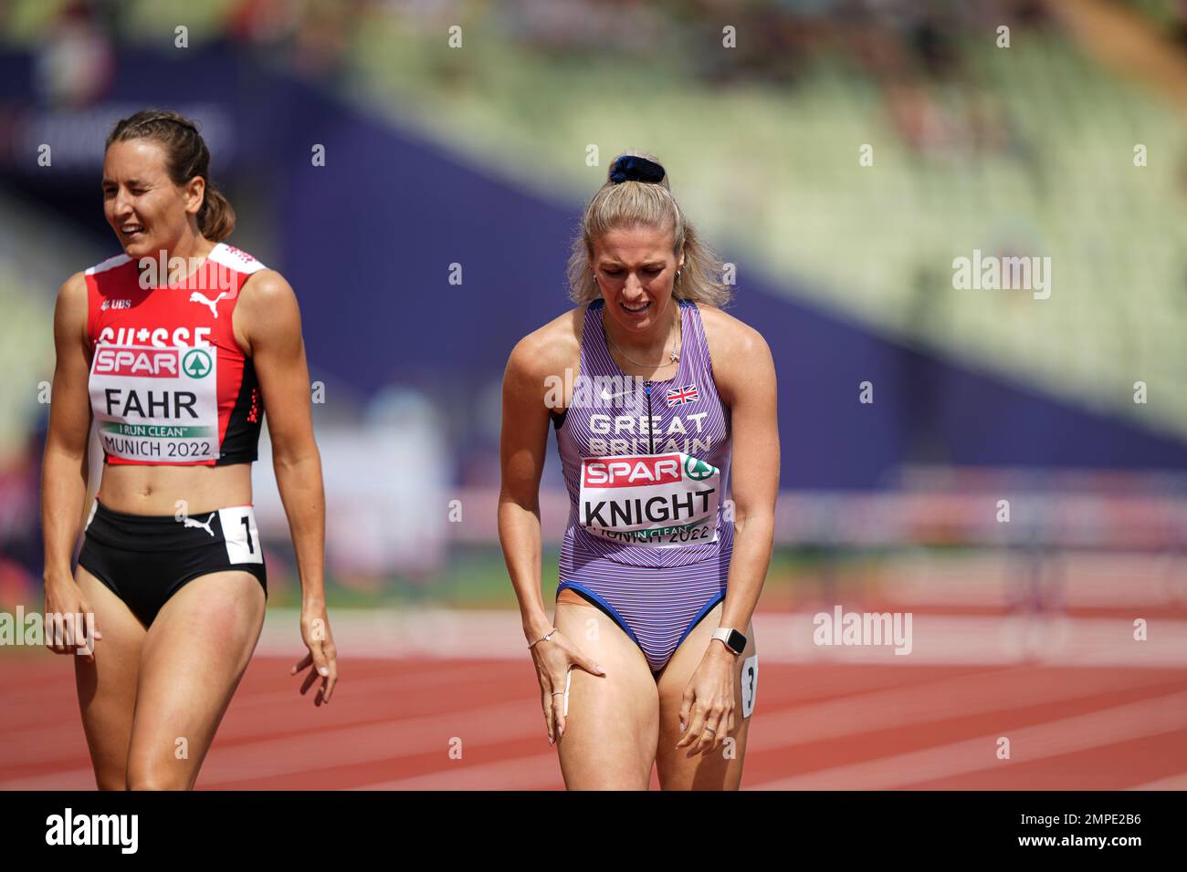 Jessie KNIGHT participating in the 400 meters hurdles of the European ...