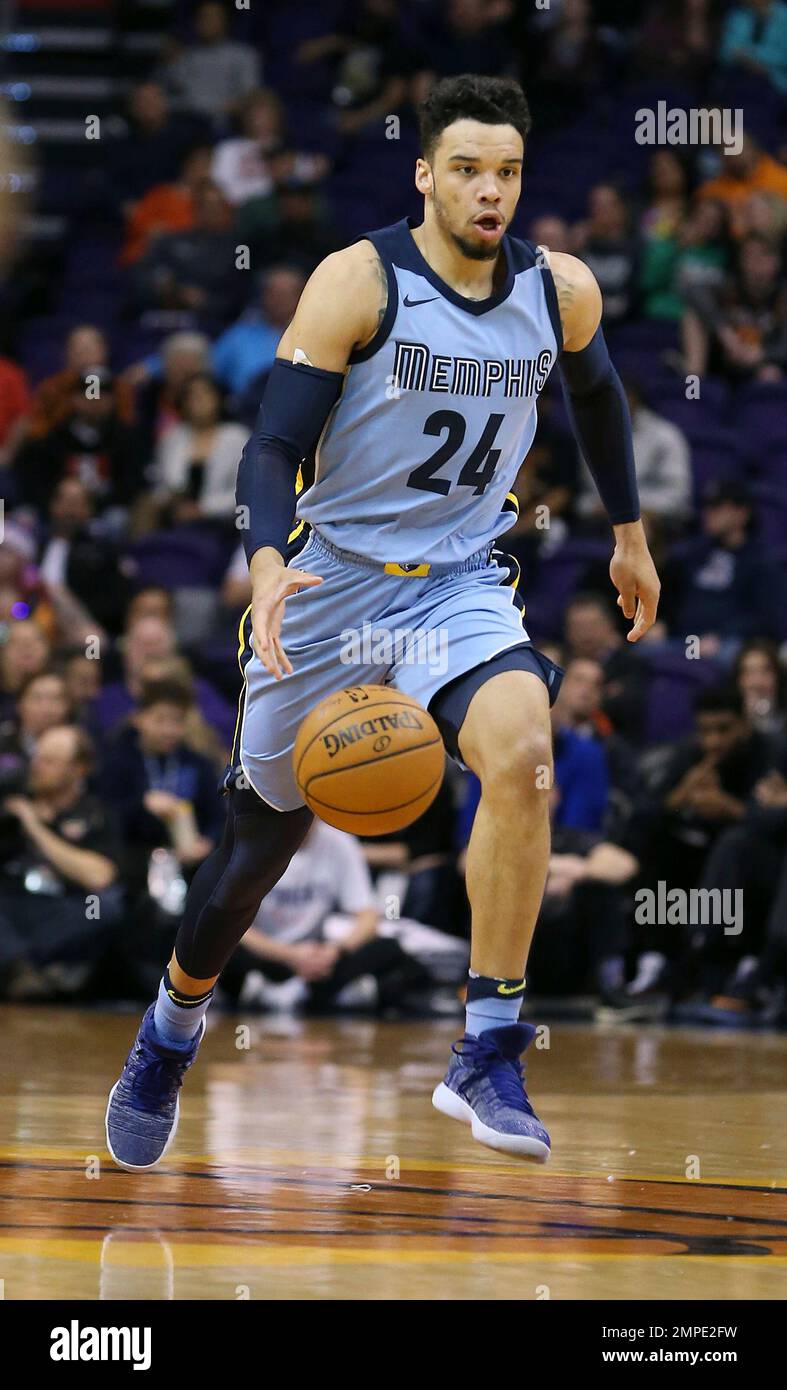 Memphis Grizzlies guard Dillon Brooks advances the ball up court during ...