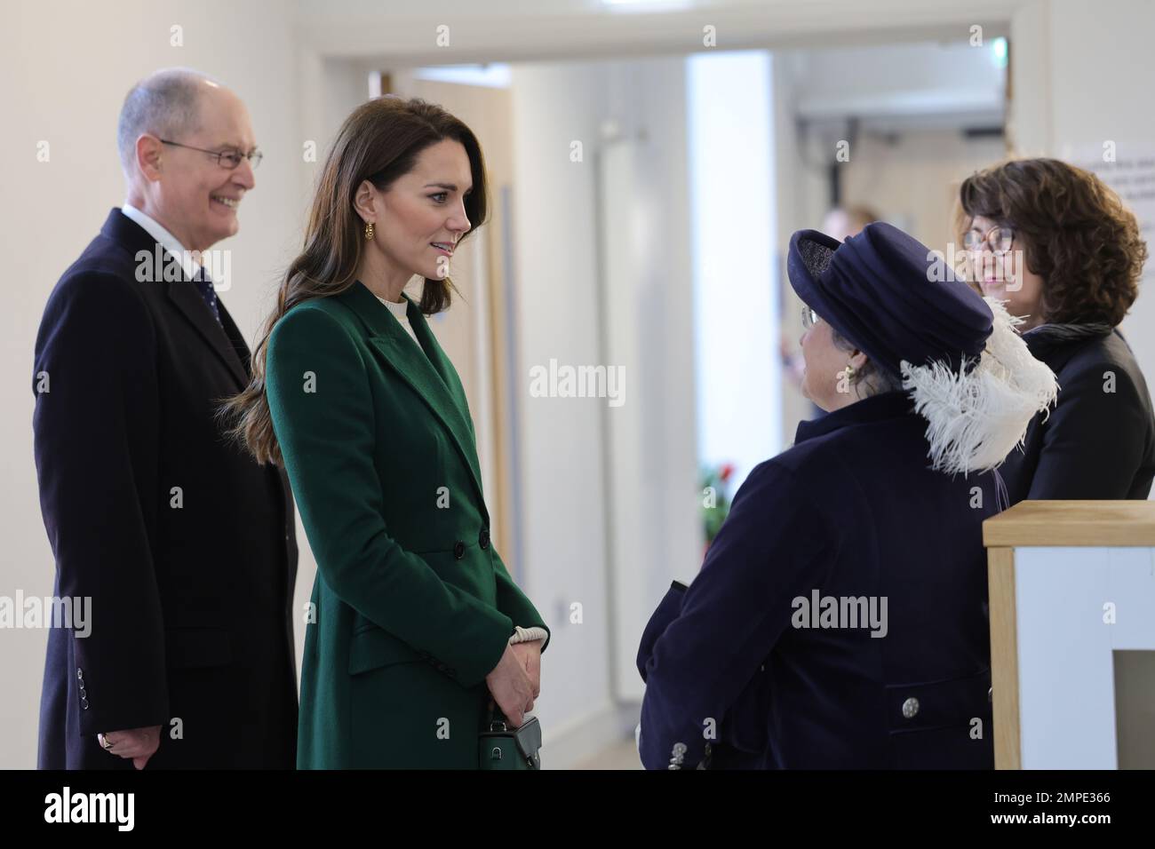 The Princess of Wales speaks with Councillor Lesley Gettings and Vice ...