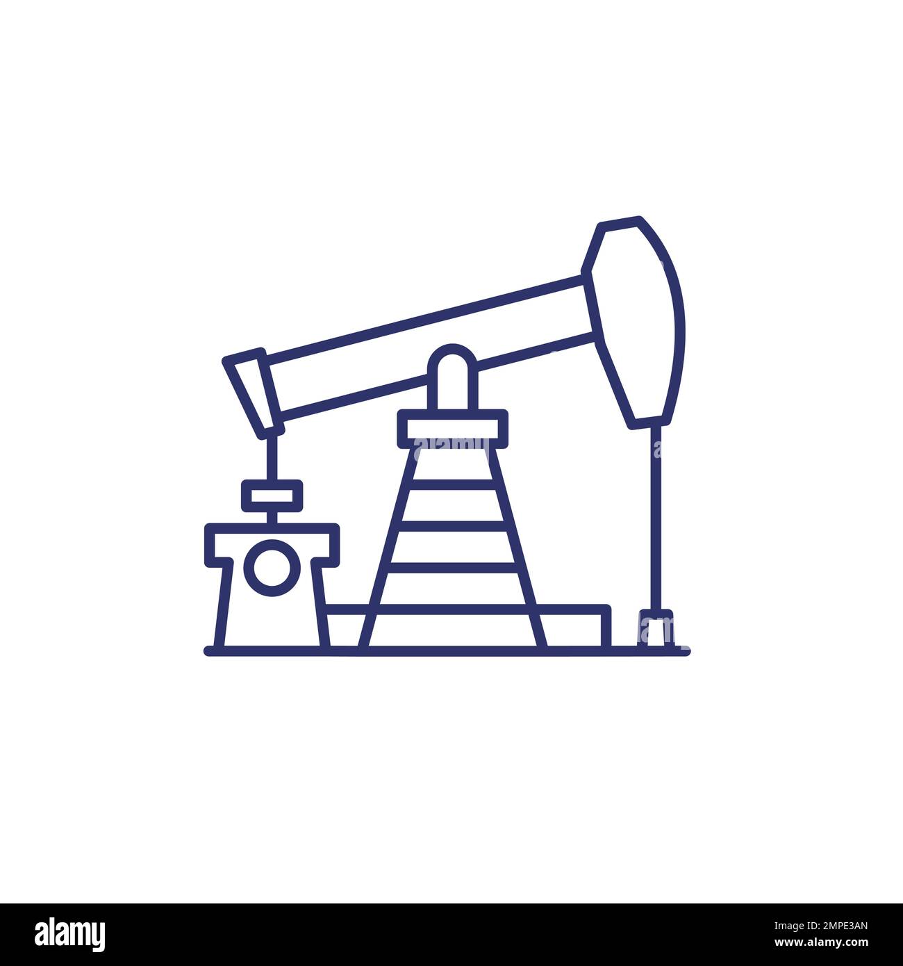 Oil pump jack line icon Stock Vector Image & Art - Alamy