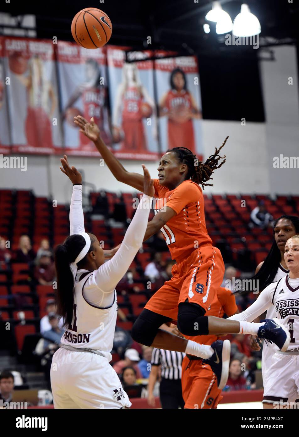Syracuse guard Gabrielle Cooper (11) shoots over Mississippi State ...