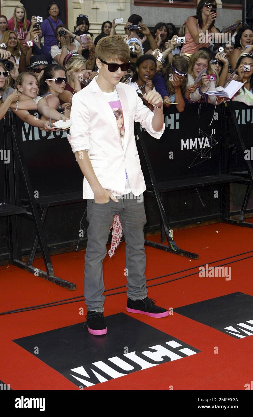 Justin Bieber at the MMVA's in Toronto, Canada. 6/19/11 Stock Photo - Alamy