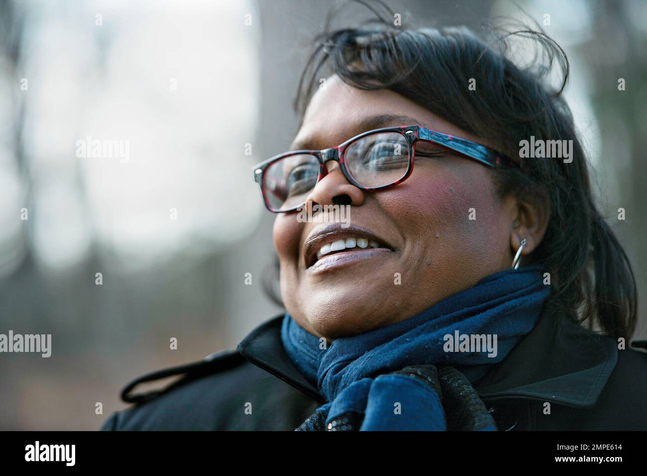 Pastor Michelle Thomas gives a tour of slave burial grounds that rest ...