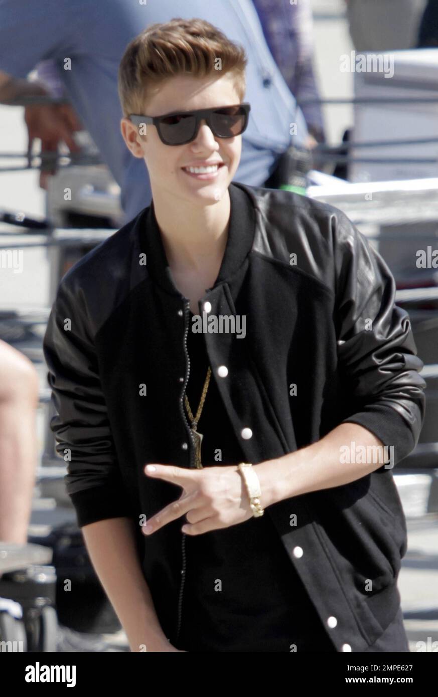 Teen-sensation Justin Bieber was spotted on set shooting scenes for his ...