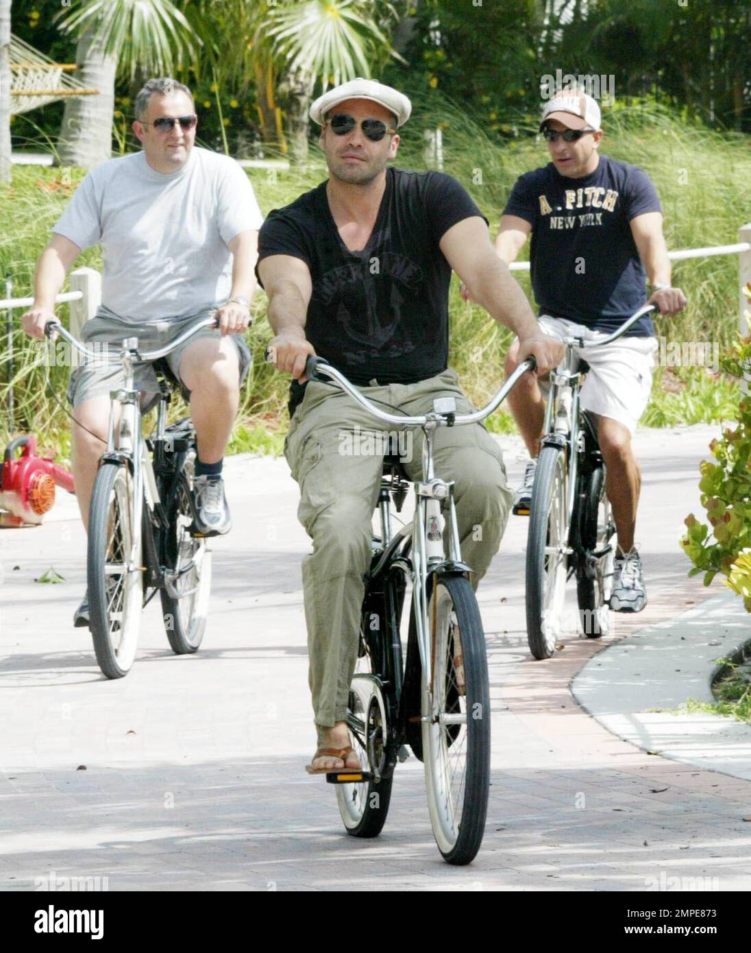 Exclusive!! Billy Zane takes a bike ride with pals around Miami's South ...