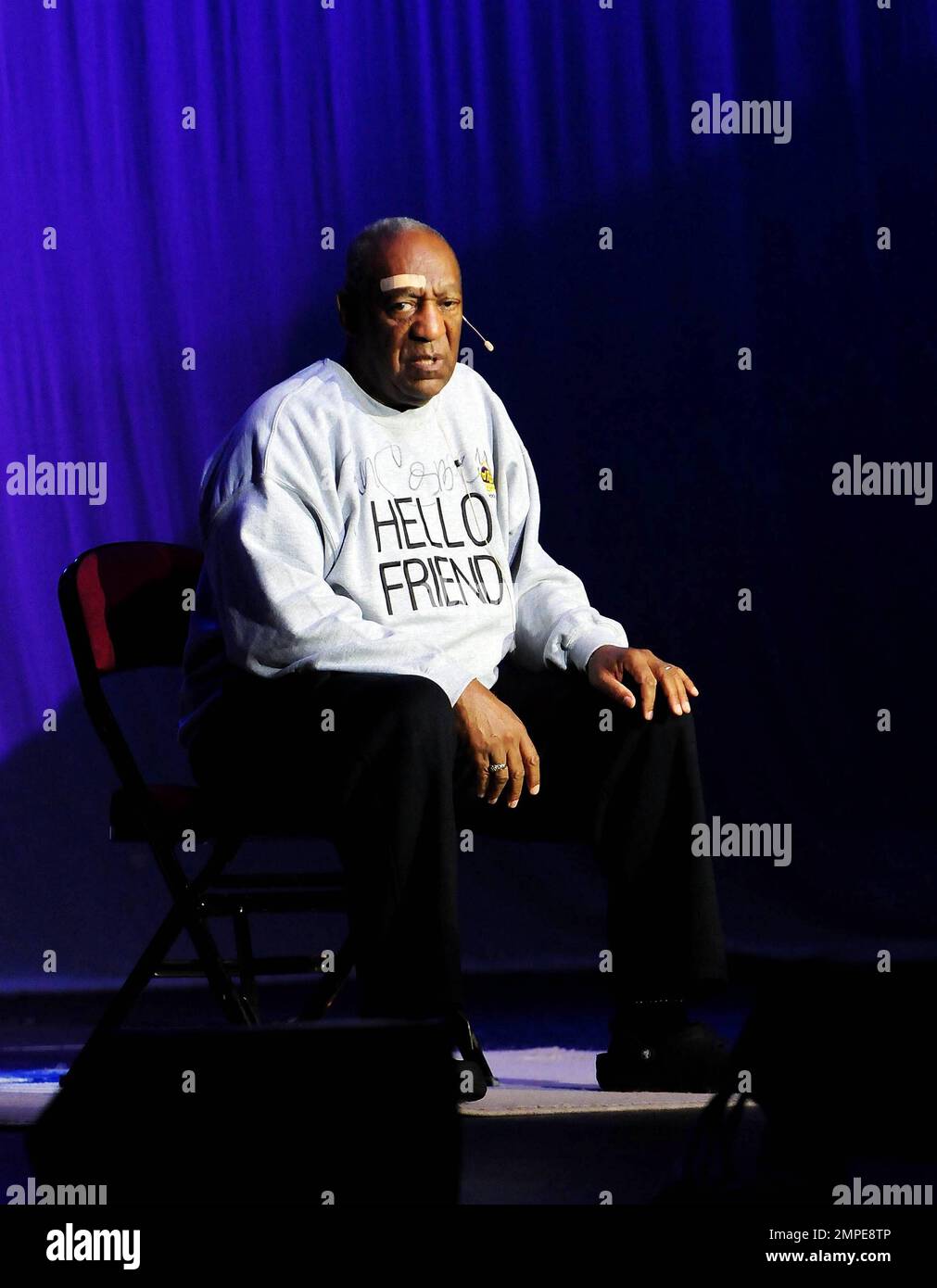 Bill Cosby wearing a bandaid on his forehead performs at Hard Rock Live ...