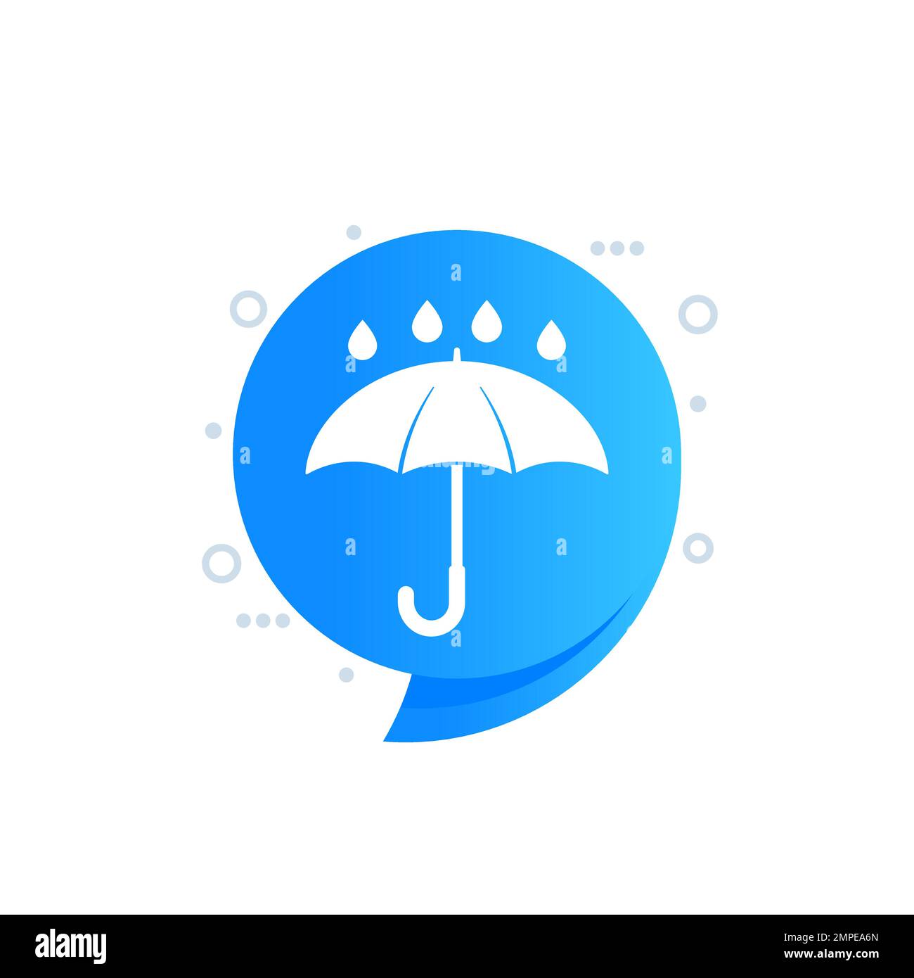 umbrella and rain vector icon Stock Vector Image & Art - Alamy