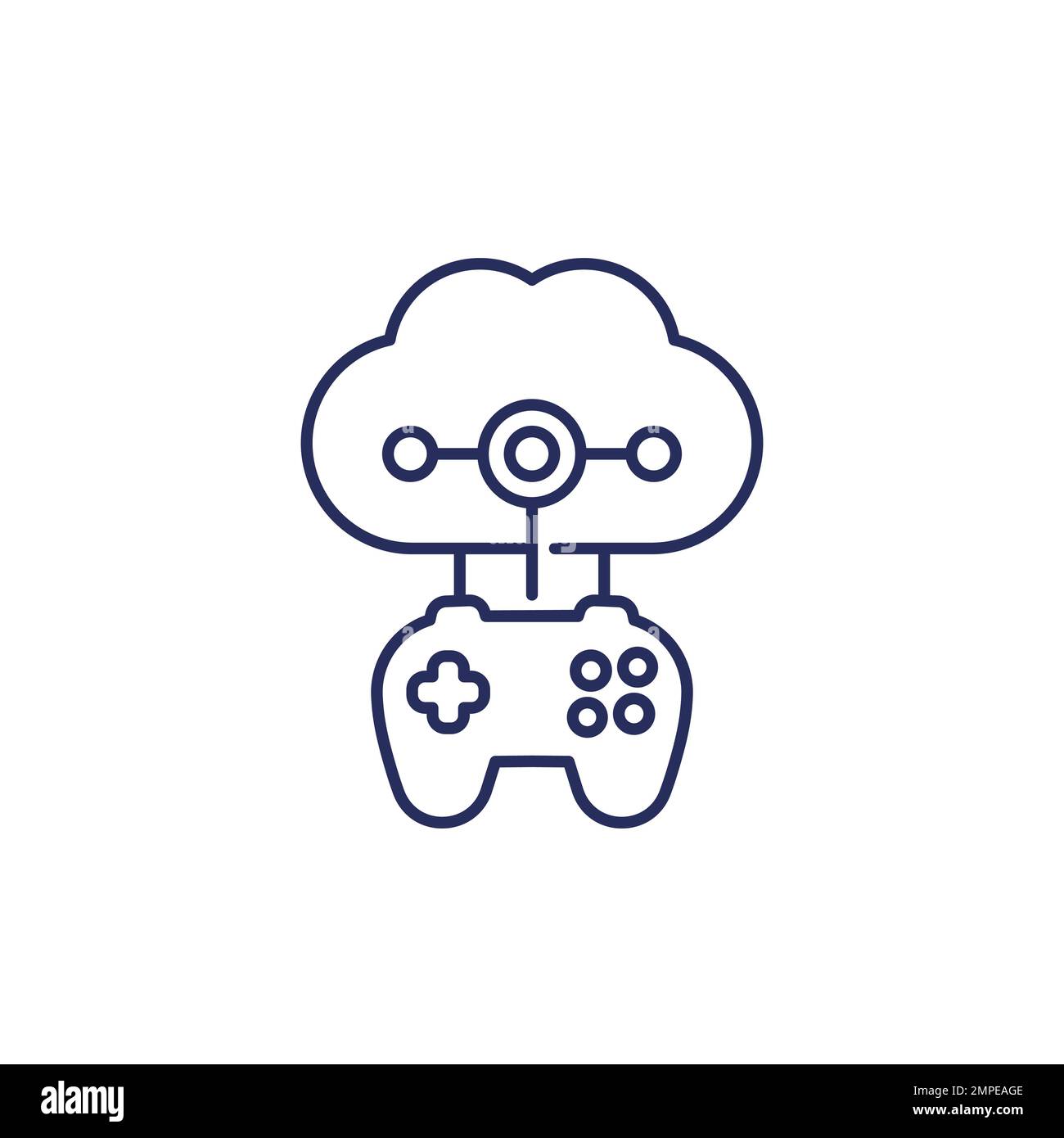 Gaming controller line icon on Stock Vector Images - Alamy