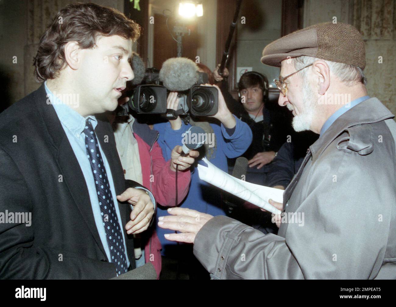 Jacques Bailly speaks to the media at the Palais de Justice in Paris ...