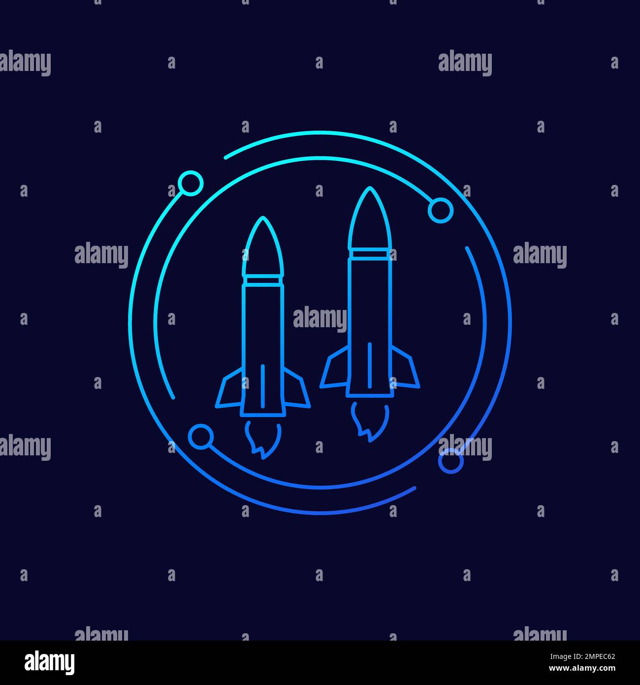 Ballistic missiles line vector icon Stock Vector Image & Art - Alamy